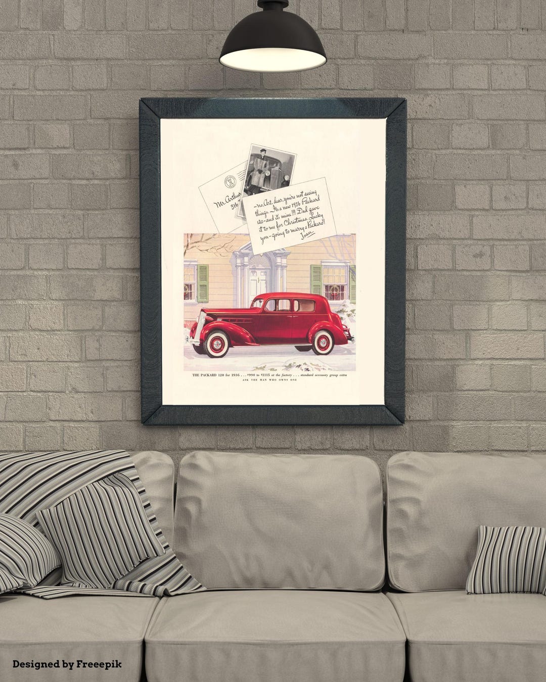 1936 Packard 120 Motor Car Vintage Ad Poster, 300dpi, 24"x36" Printable ...