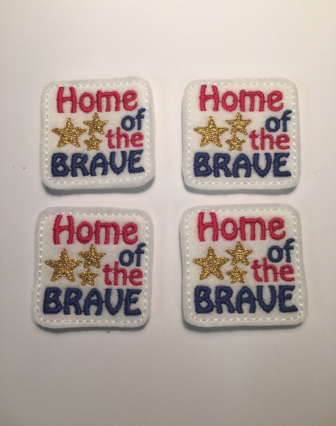 Home of the Brave Gol Star Red White Blue USA Patriotic July - Etsy