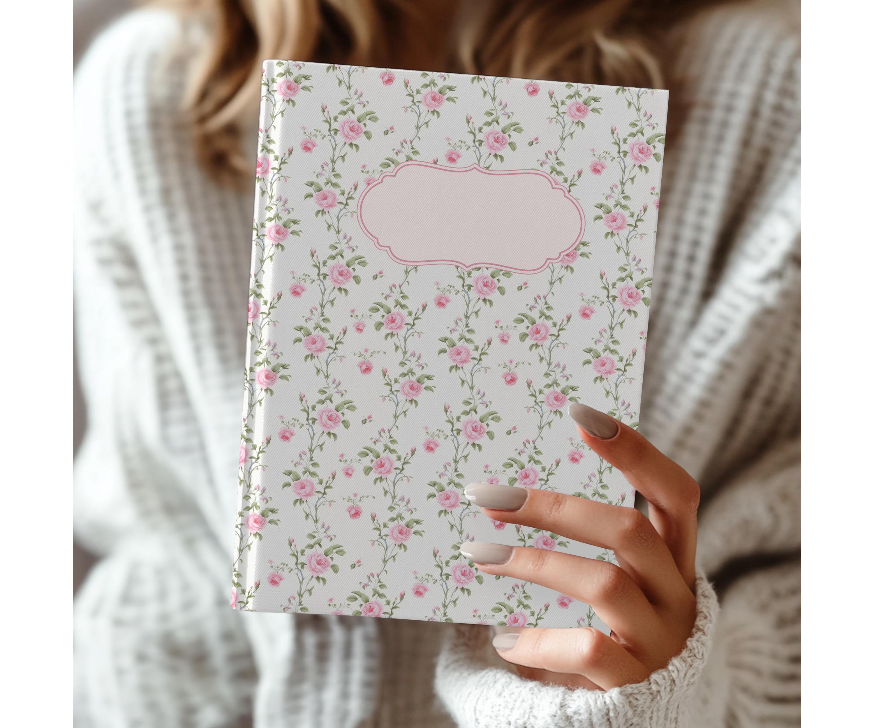Floral Coquette Notebook Vintage Look Hardcover Lined Journal, Undated ...