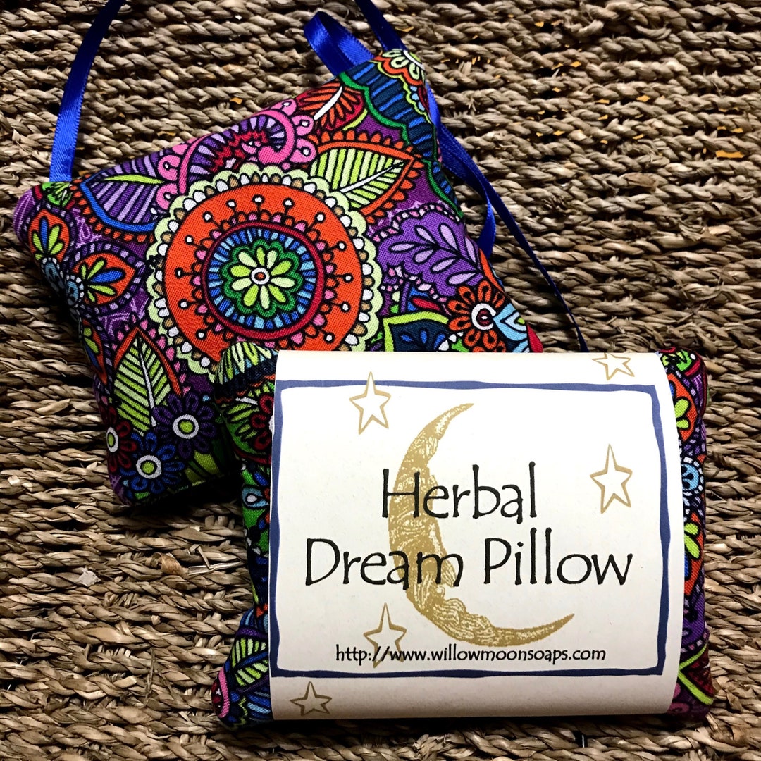 Herbal Dream Pillow ~ Restful Sleep, Lavender, Mugwort, Hops ~ Willow ...