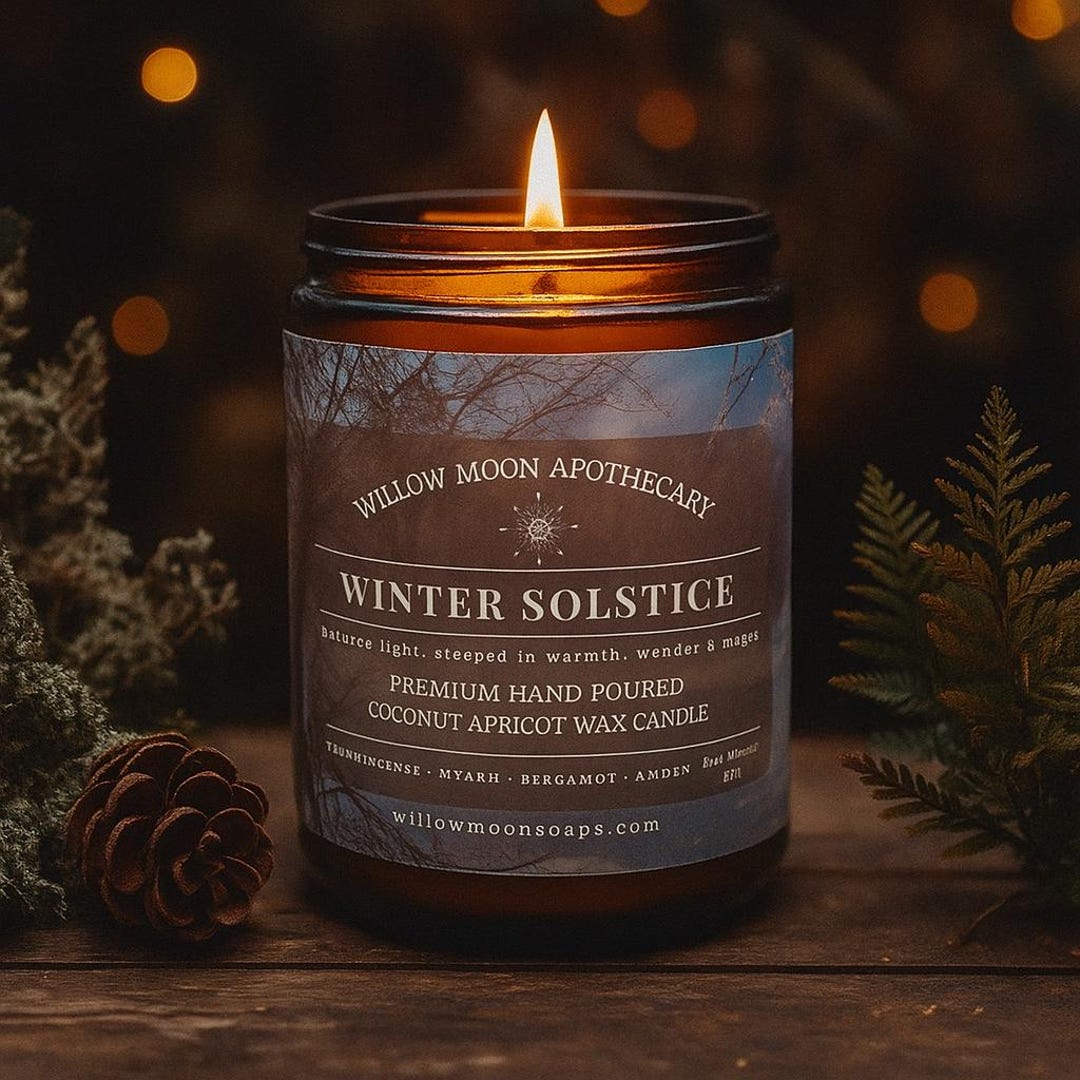 Winter Solstice Scented Candle, Frankincense and Myrrh, Seasonal ...