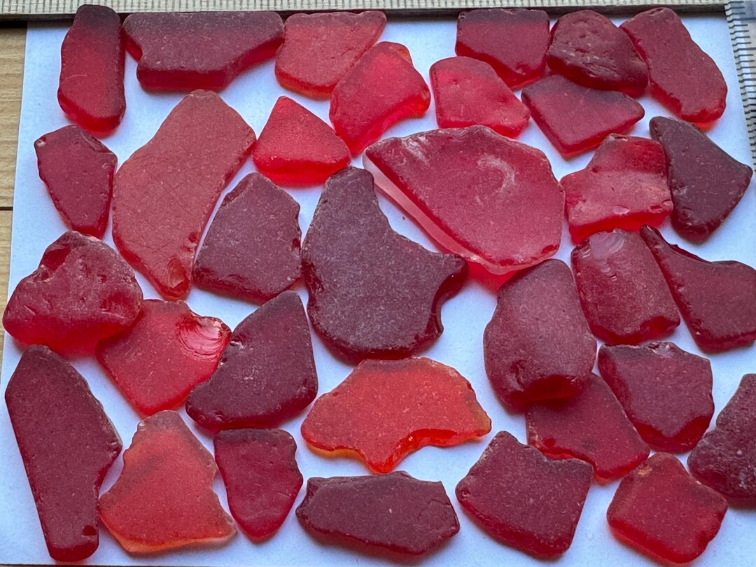 Sea Glass #039 Sea Glass Red Color - Etsy