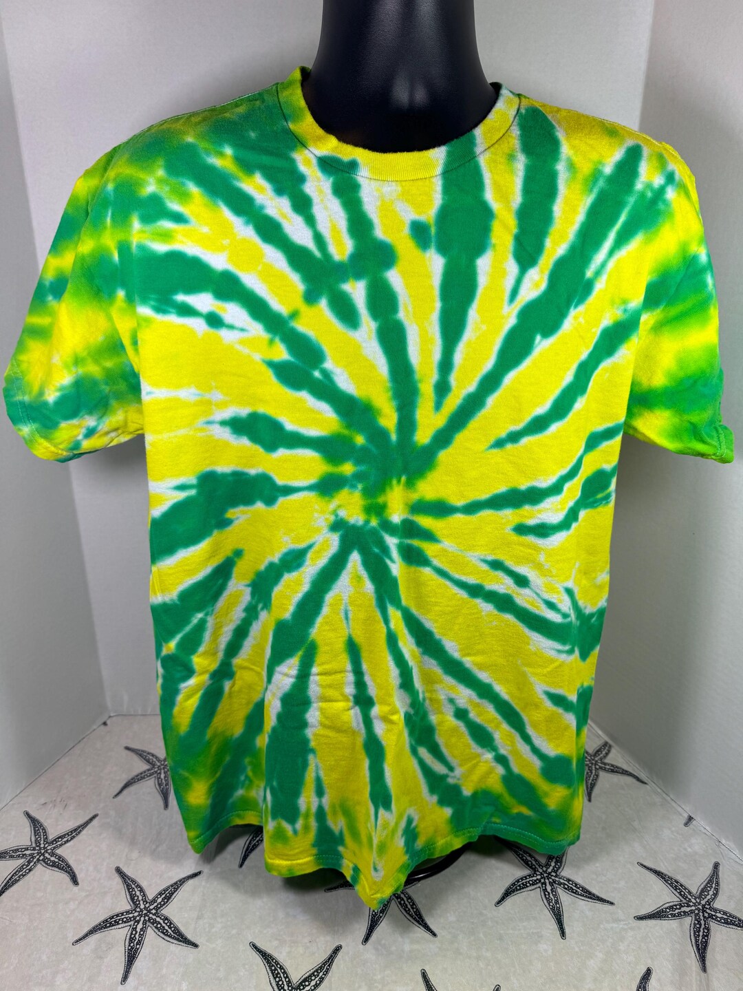 Green and Yellow Tie Dye Shirt - Etsy