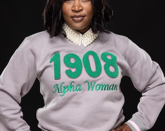 Alpha Kappa Alpha Sorority Gift | 1908 Crew Sweatshirt | AKA1908 ...