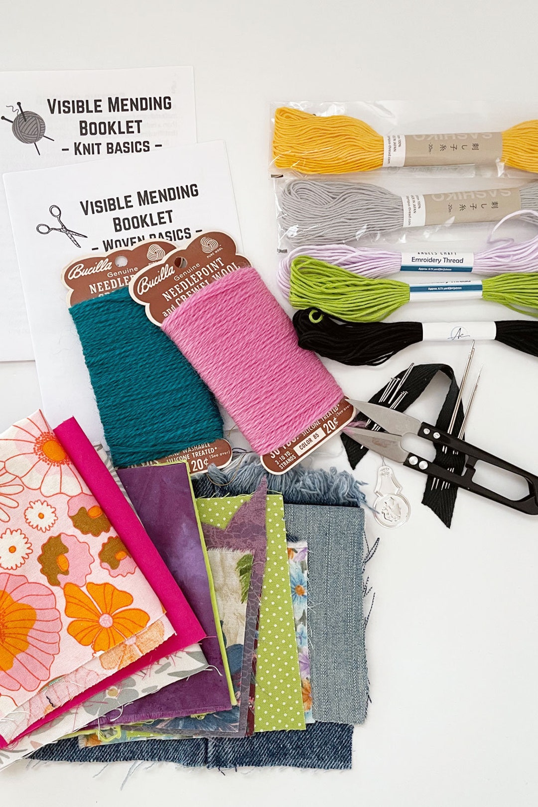 Upcycling Kit, Darning, Hand Sewing Beginner, Upcycled Supplies ...