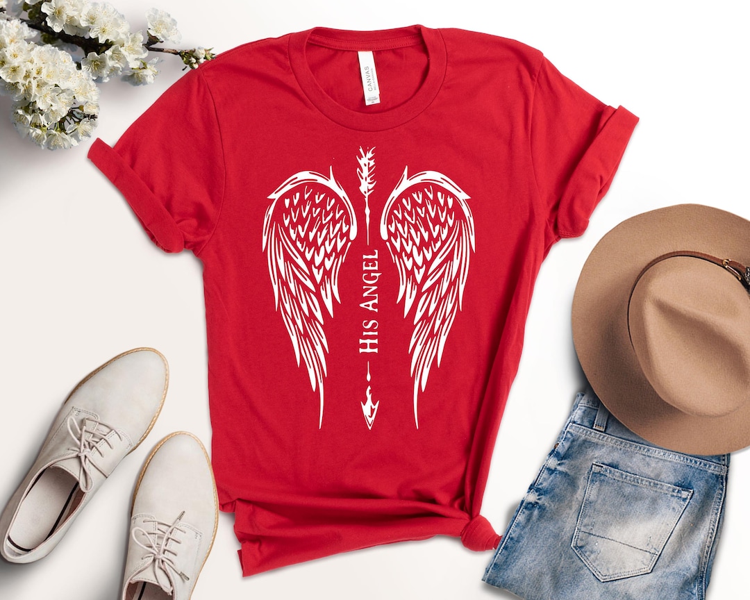 His Angel Shirt, Angel Wings Shirt, Divine Wing Shirt, Angels Feathers ...