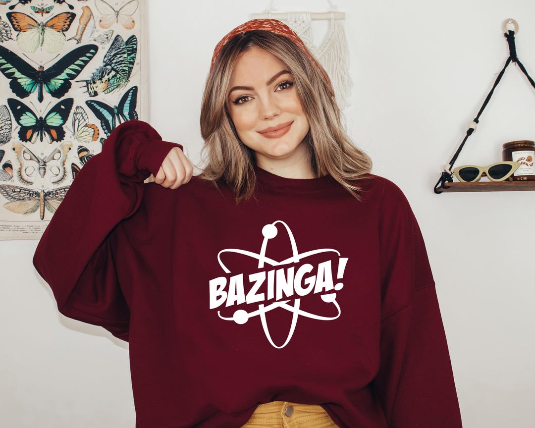 BAZINGA Sheldon Cooper Sweatshirt, Bazinga Periodic Table Hoodie, Big ...