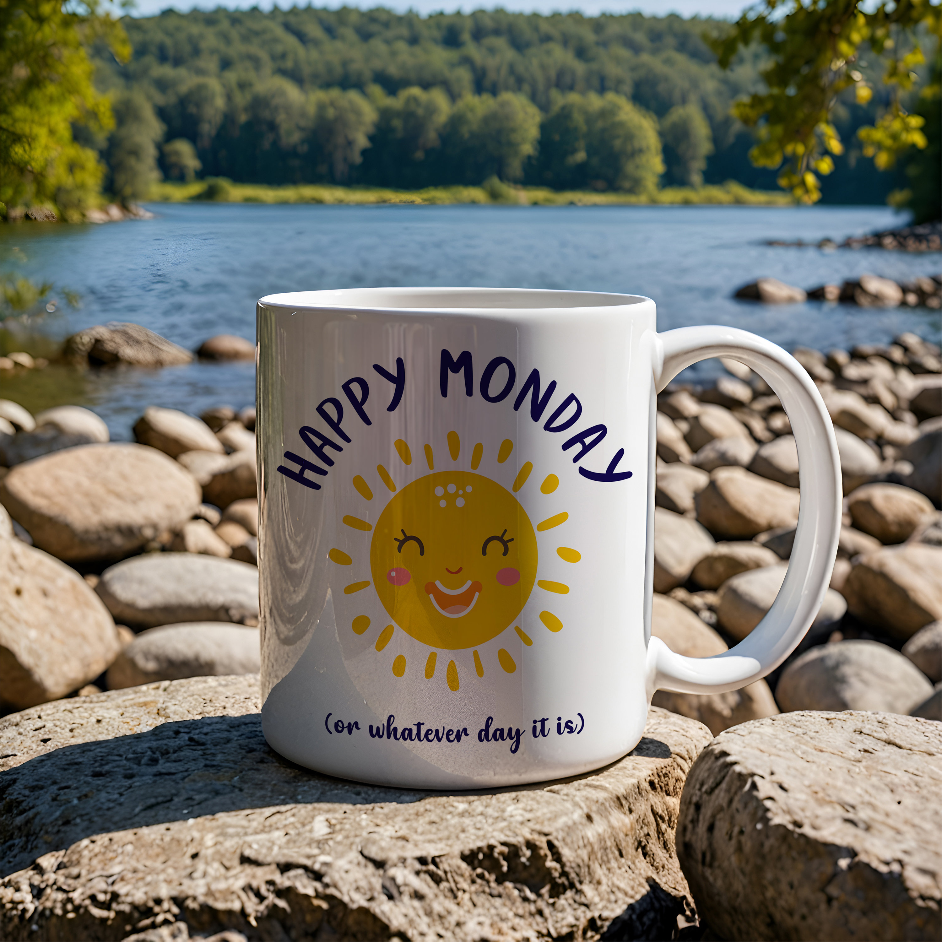 Happy Monday Mug Ceramic Mug Happy Monday or Whatever Day It Is, Coffee ...