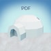 DIY Winter Igloo 3D Low Poly Papercraft Template Christmas Decor - Etsy