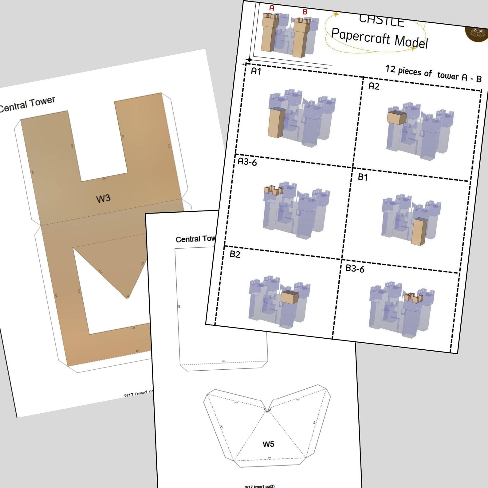 Castle Building Place Papercraft Boy School Activity 3D Papper Model ...