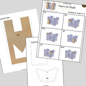 Castle Building Place Papercraft Boy School Activity 3D Papper Model ...