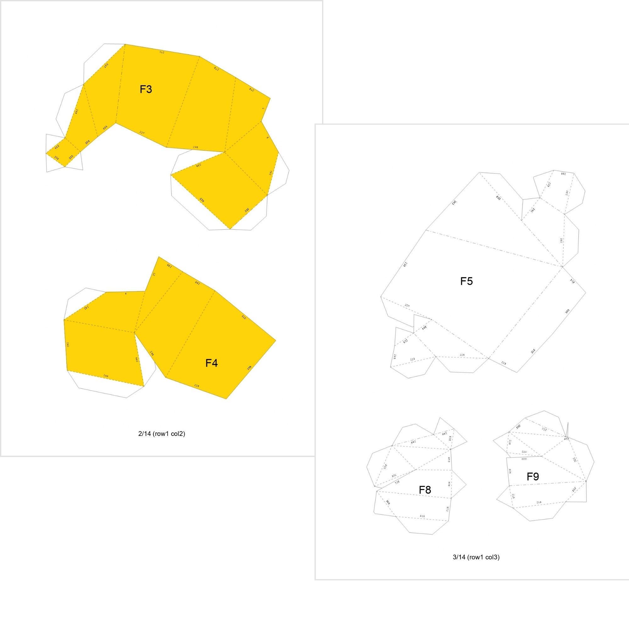3D Low Poly Pikachu Papercraft Digital Template School Project - PDF ...