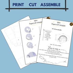 DIY Winter Igloo 3D Low Poly Papercraft Template Christmas Decor - Etsy