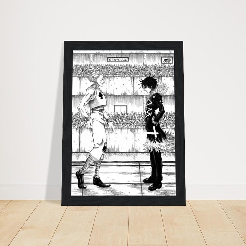 Phantom Clash: Chrollo Vs Hisoka Premium Matte Paper Wooden Framed ...