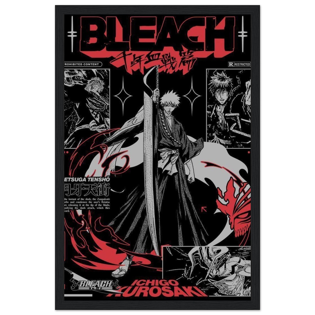 Bankai Ascension – Ichigo XL Wooden Poster - Etsy