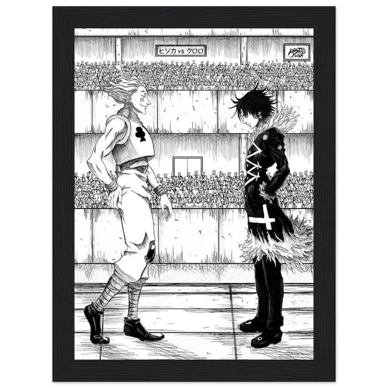 Phantom Clash: Chrollo Vs Hisoka Premium Matte Paper Wooden Framed ...