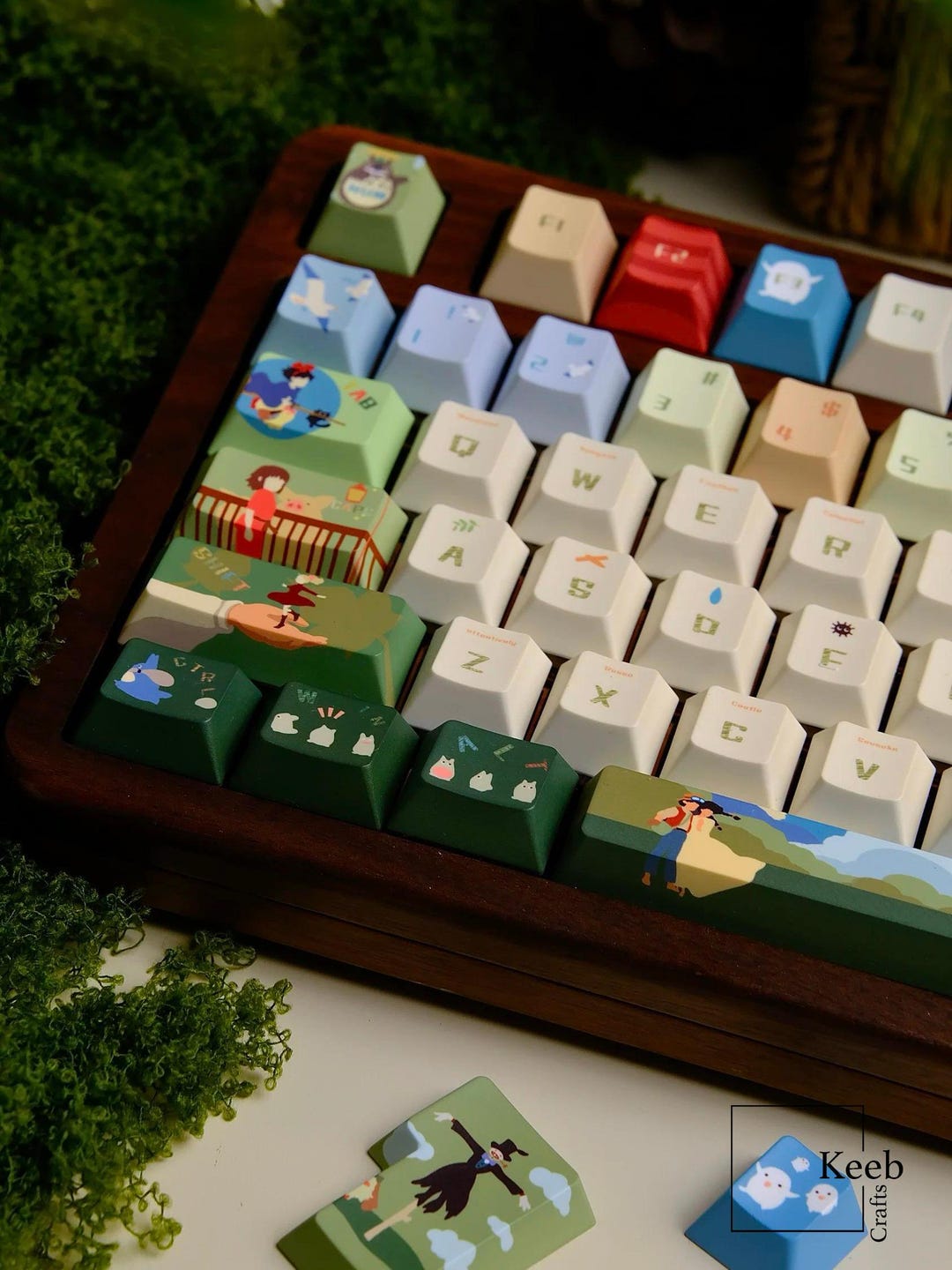 Ghibli Anime Japanese Style 144 Keycaps Set Keycap Remover All-in-one ...