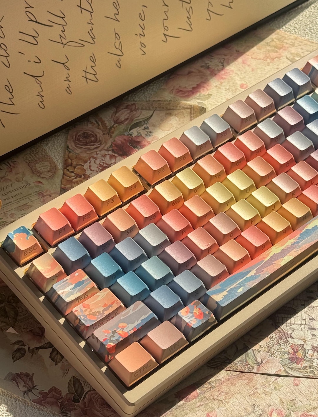 Sunset Hue 130 Keycaps Set + Keycap Remover All-in-one - Cherry Profile ...