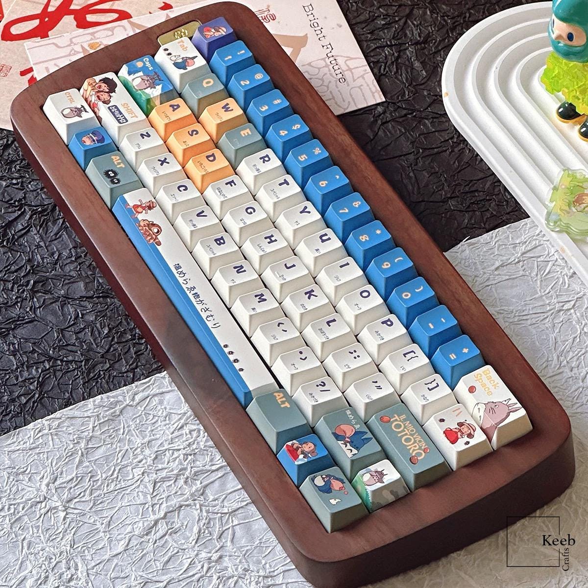 Totoro-ghibli Japanese Style 150 Keycaps Set + Keycap Remover All-in ...