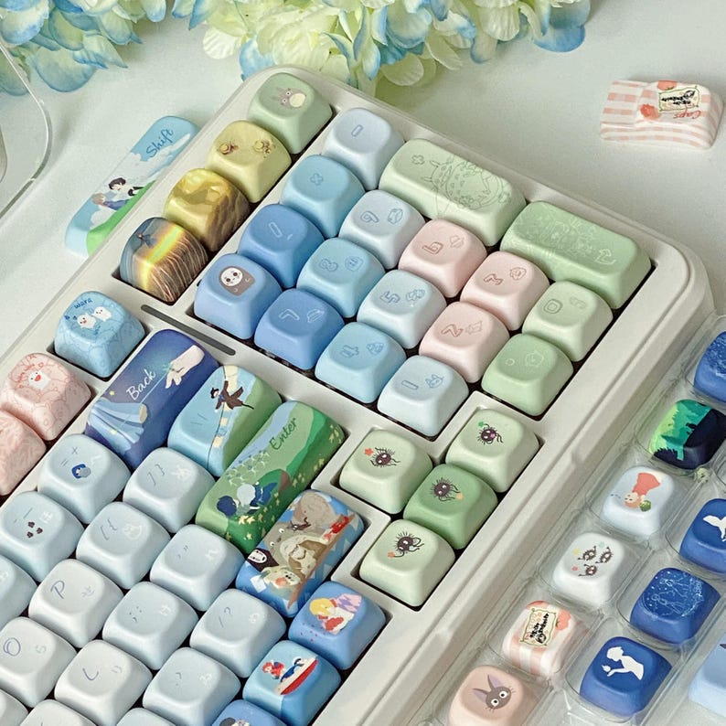 Studio Ghibli 143 Keycaps Set Keycap Remover All-in-one EOA Rounded ...