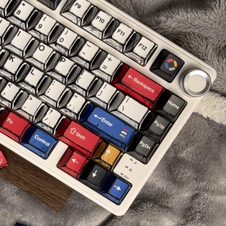 Manga-2d-style 130 Keycaps Set + Keycap Remover All-in-one - Cute ...