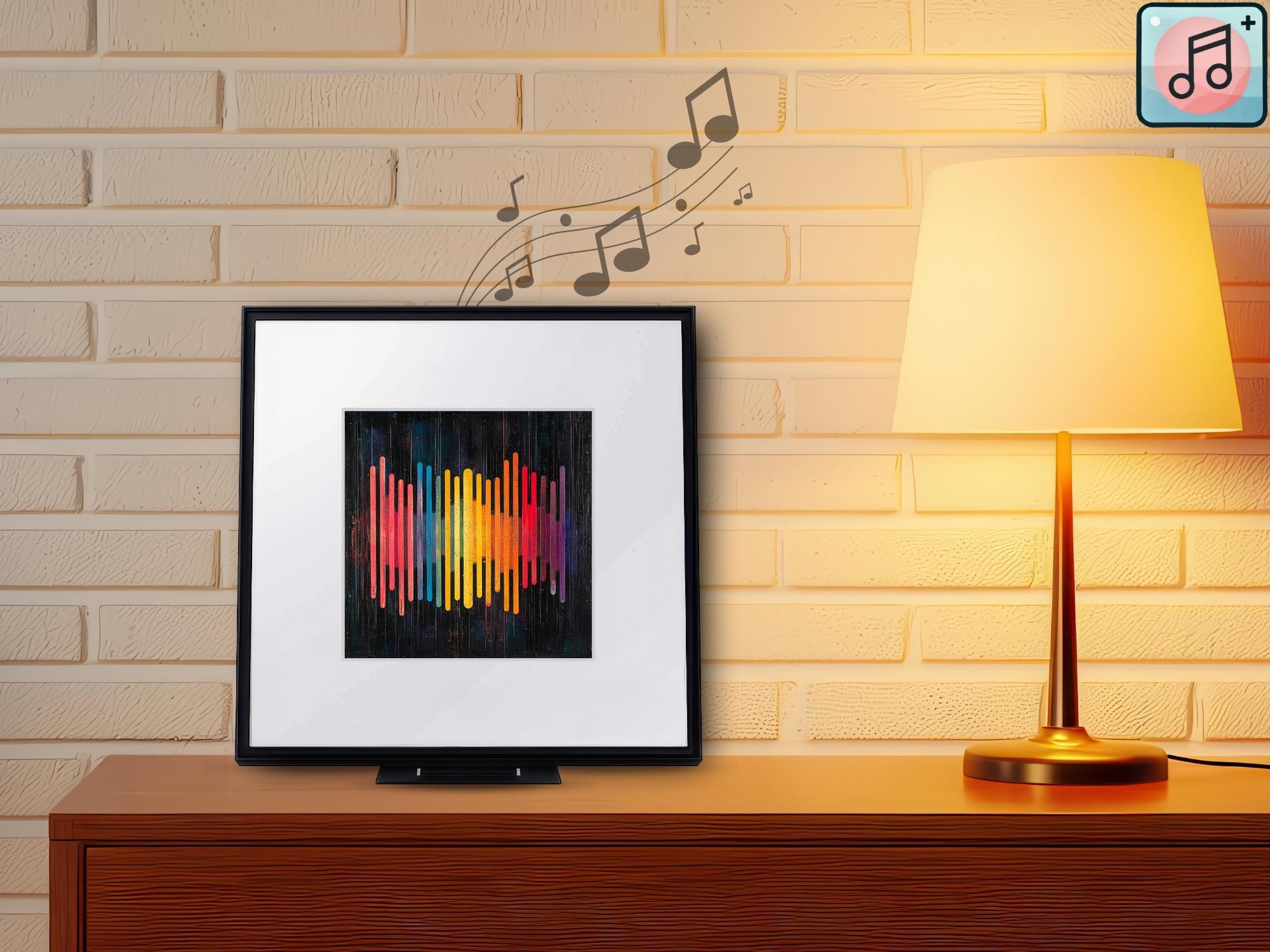 Samsung Music Frame Art | Soundwave Wall Art | Modern Music Decor ...