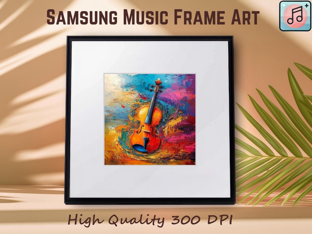 Samsung Music Frame Art, Violin Wall Art | Vibrant String Instrument ...