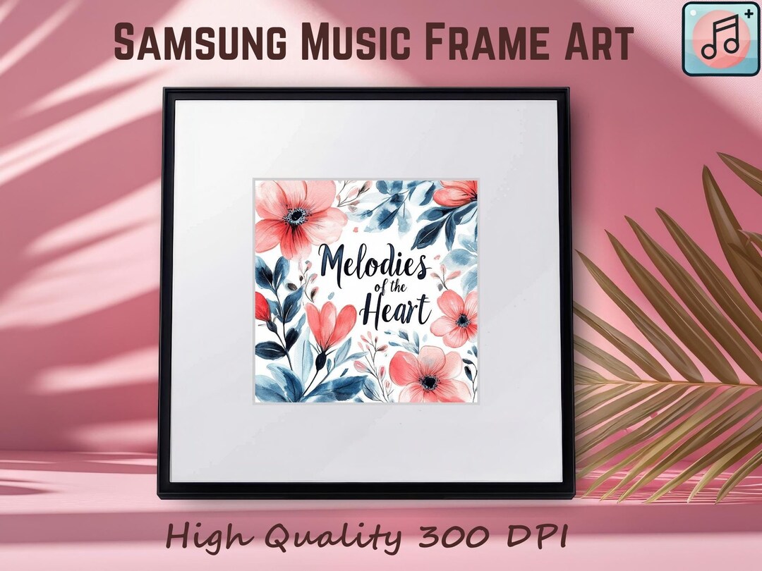 Samsung Music Frame Art, Minimalist Melodies of the Heart Watercolor ...
