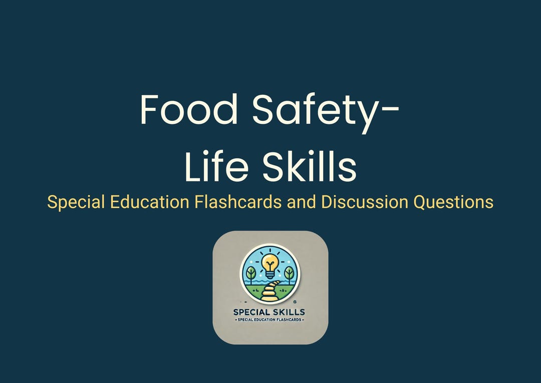 Food Safety Life Skills Flashcards for Special Education - Etsy