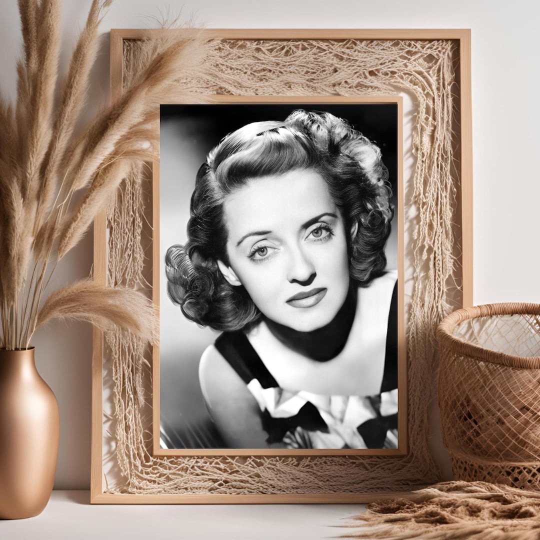 Bette Davis Vintage Photo Print | Retro Hollywood Wall Art | Classic ...