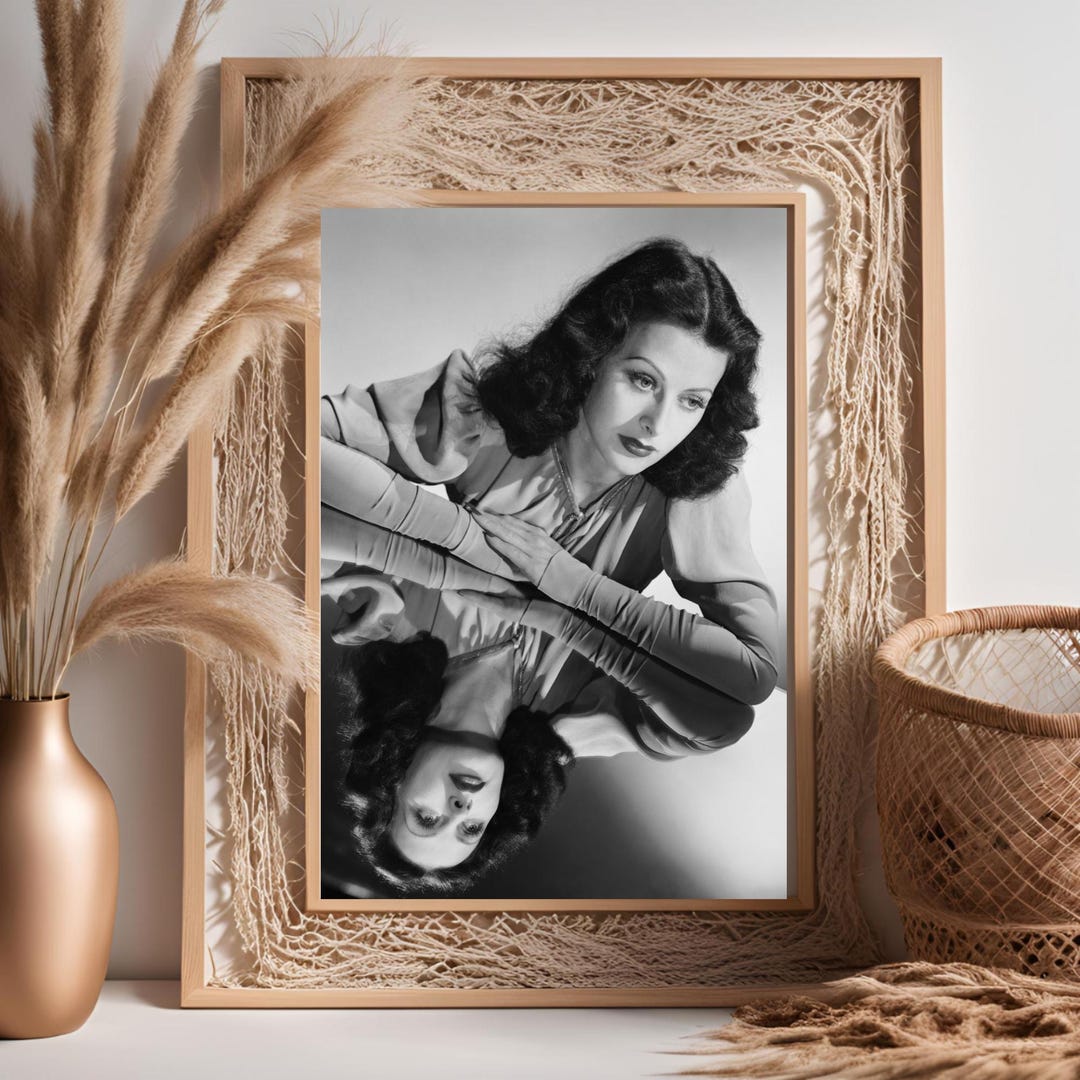 Hedy Lamarr Vintage Photo Print | Retro Hollywood Wall Art | Classic Movie Star | Mid-century ...