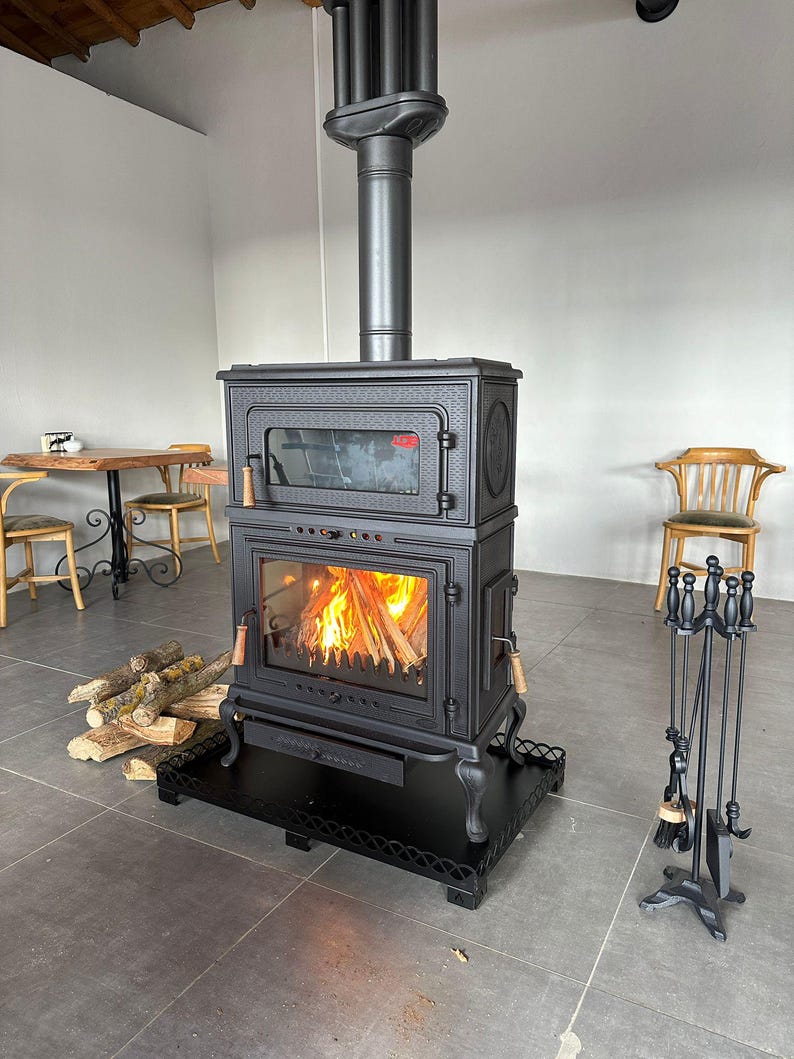 Heavy Duty Cast Iron Wood Burning Stove With Oven, Wood Cook Stove - Etsy