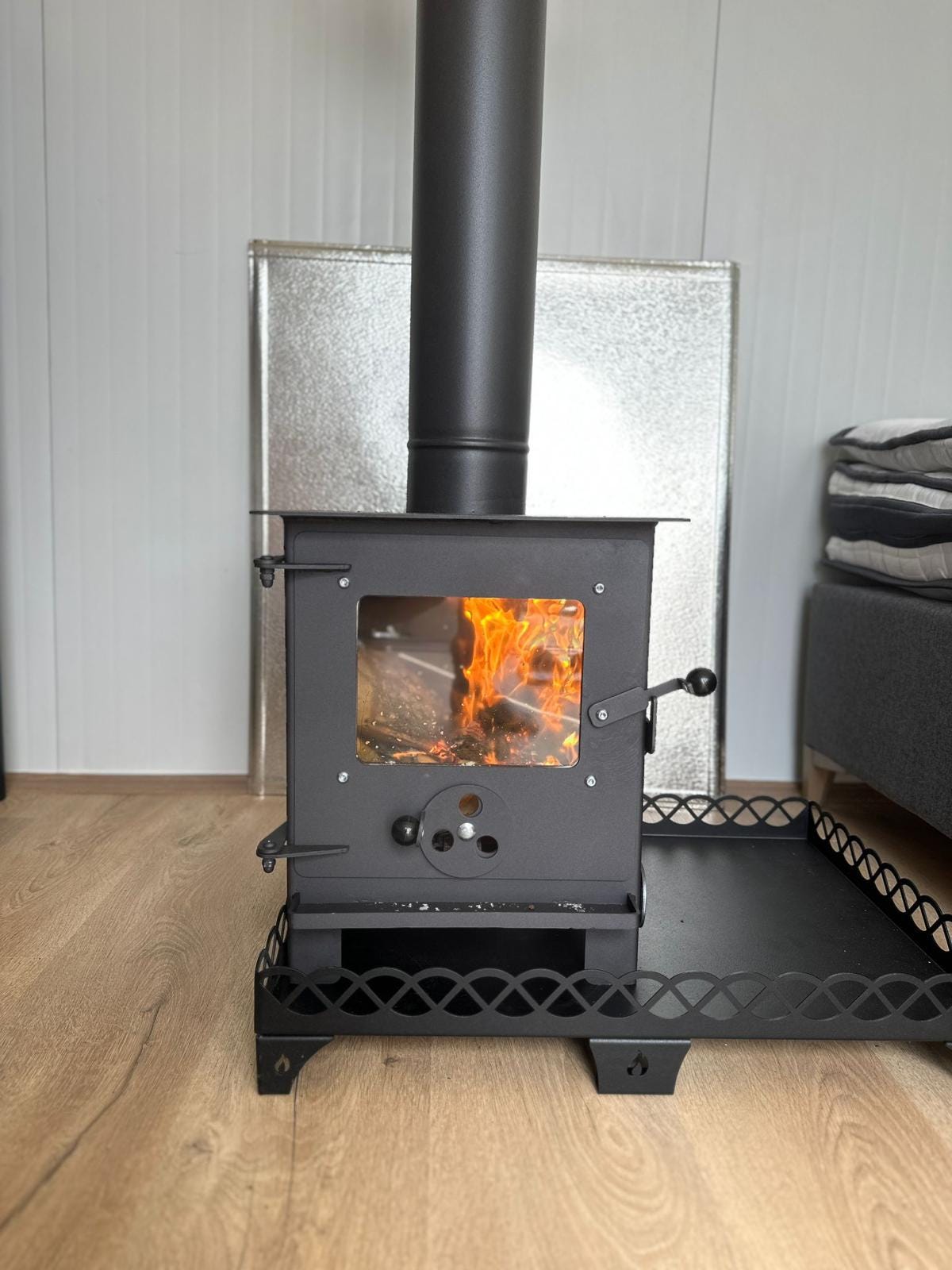 Metal Wood Burning Stove for Camping, Patio, Outdoor, Tiny House, Cabin ...