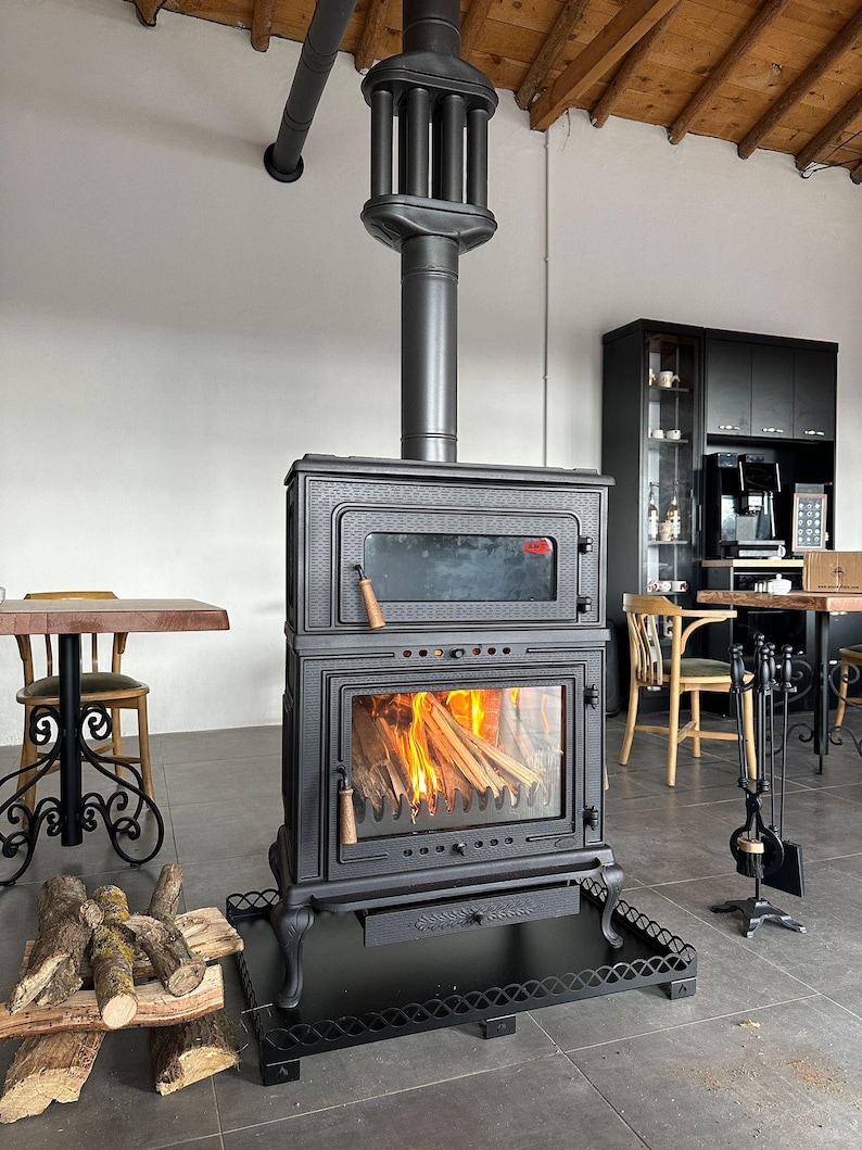 Heavy Duty Cast Iron Wood Burning Stove With Oven, Wood Cook Stove - Etsy