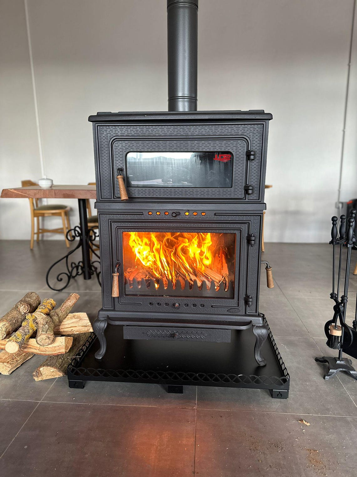 Heavy Duty Cast Iron Wood Burning Stove With Oven, Wood Cook Stove - Etsy