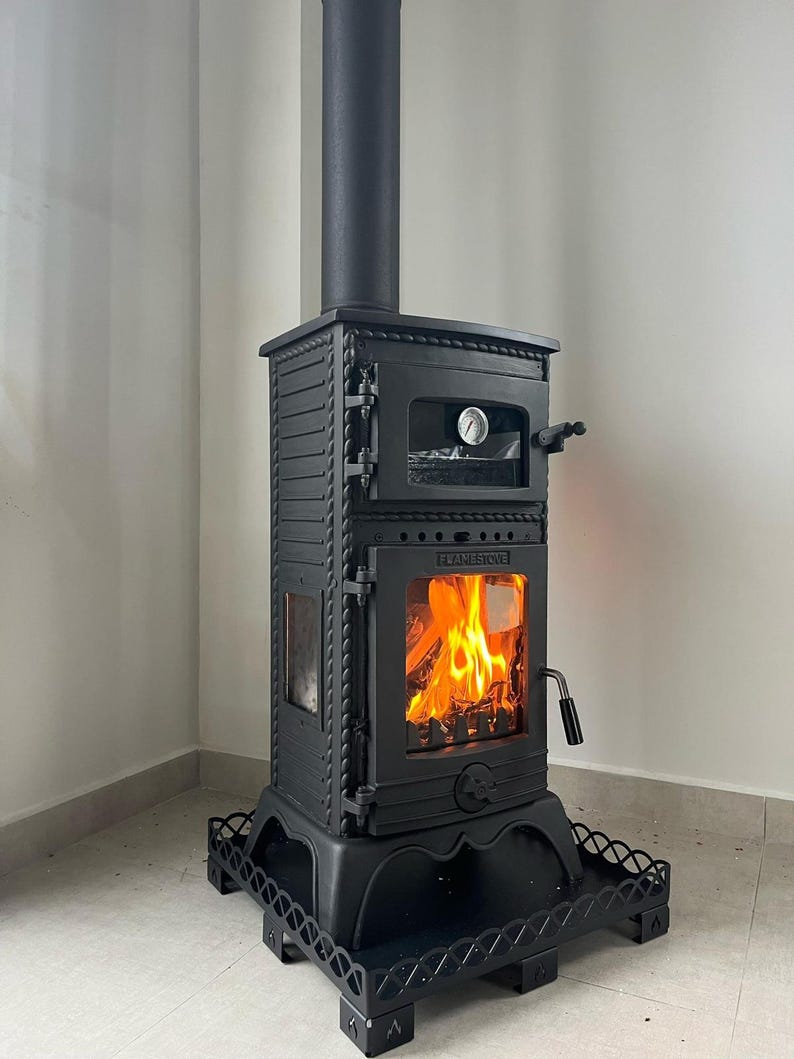 Cast Iron Wood Burning Stove With Oven, for Tiny House, Cabin. - Etsy