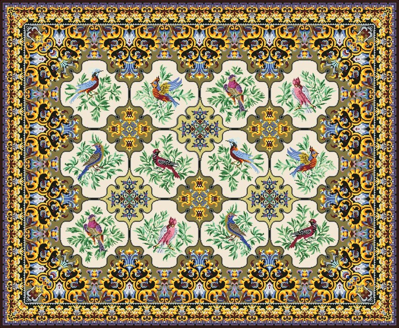 Cross Stitch Pattern PDF SAGA Pattern Keeper Markup Six Birds ...