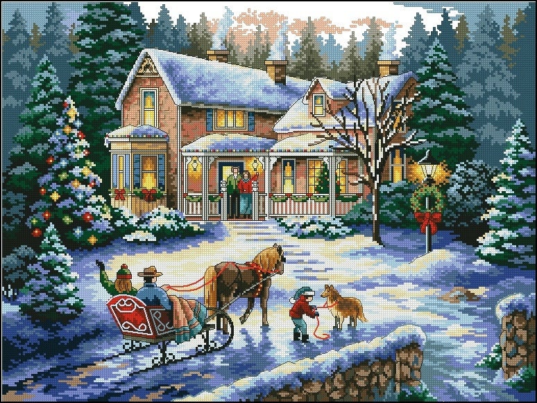Cross Stitch Pattern PDF Pattern Keeper Markup SAGA XSD Christmas House ...