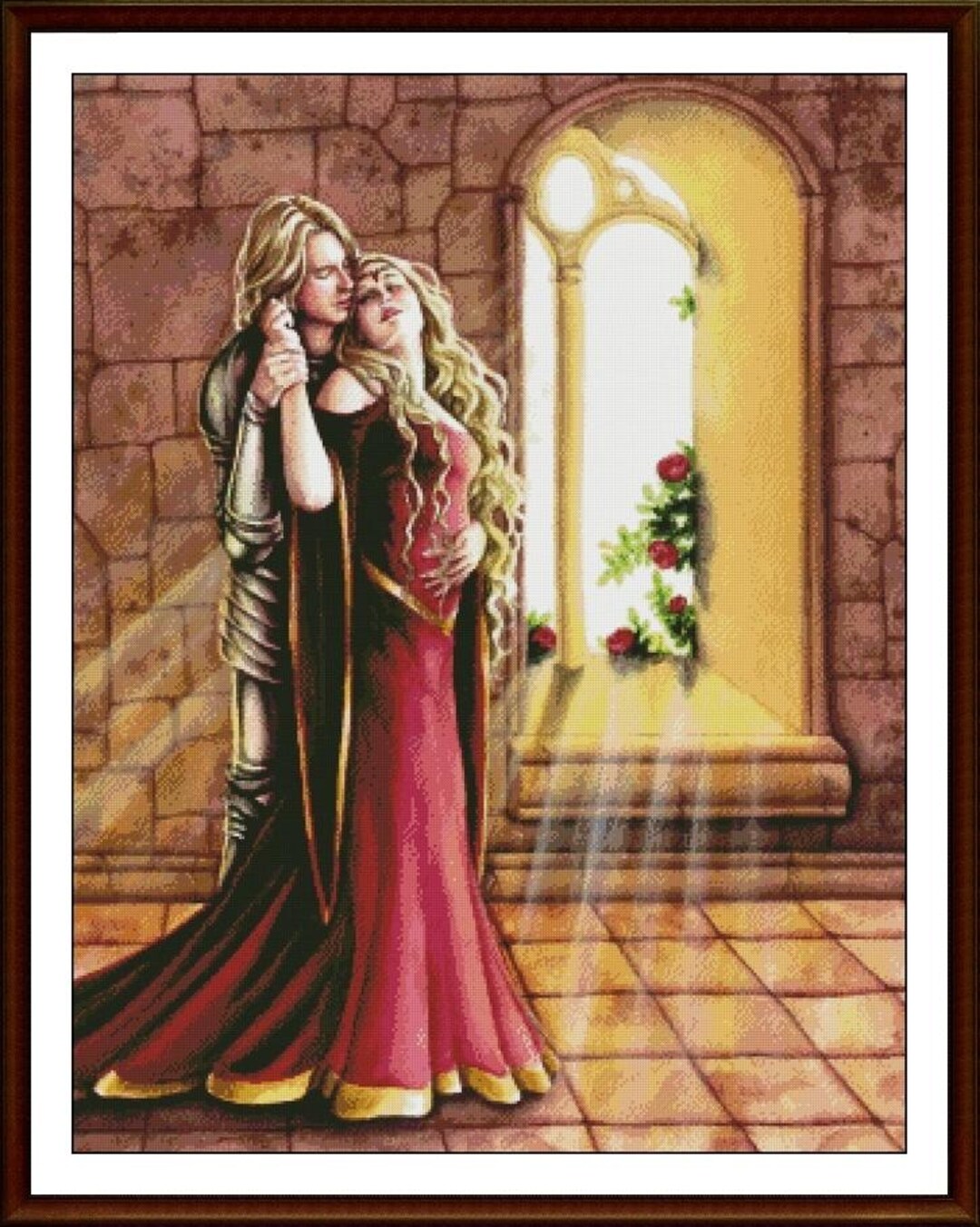 Cross Stitch Pattern PDF SAGA Lance Guen Couple Celtic Hero Woman Lady ...