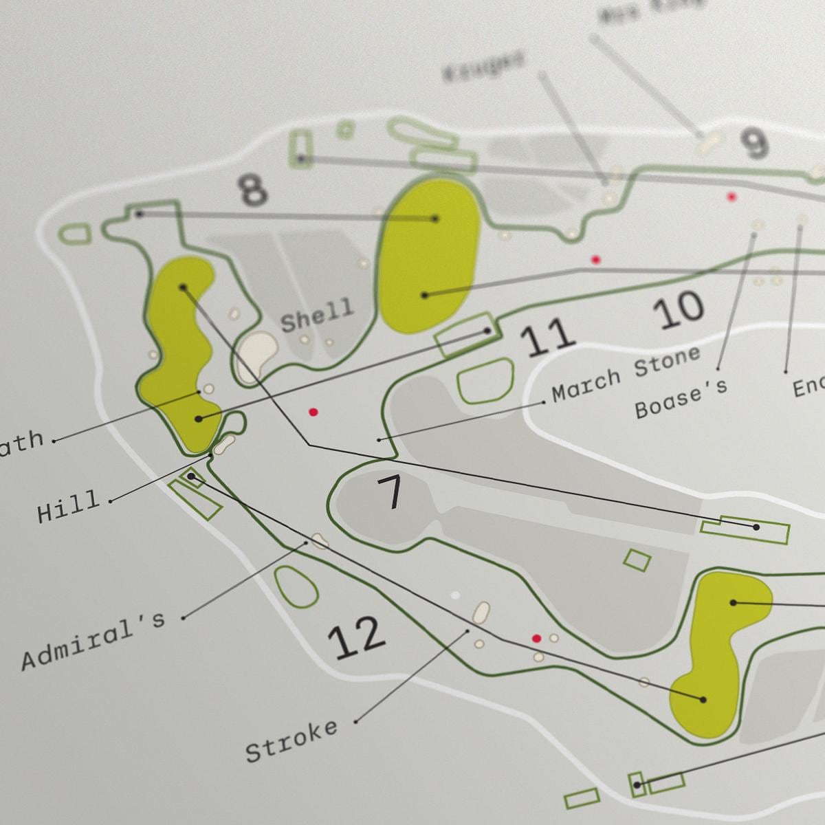 St. Andrews Links - Old Course - Infographic Course Illustration - Etsy