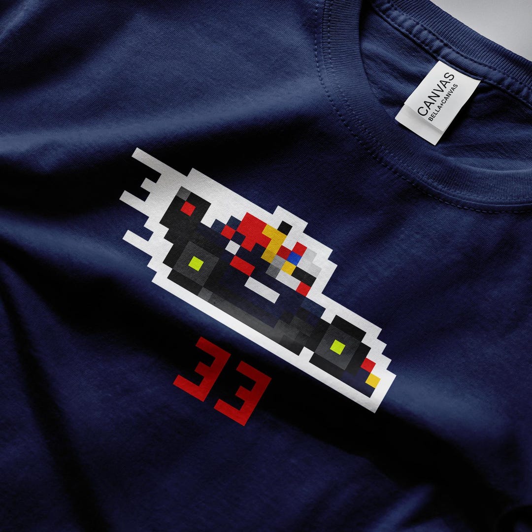 Formula 1 T-shirt, Pixel Art, Red Bull Racing, Max Verstappen 33 - Etsy