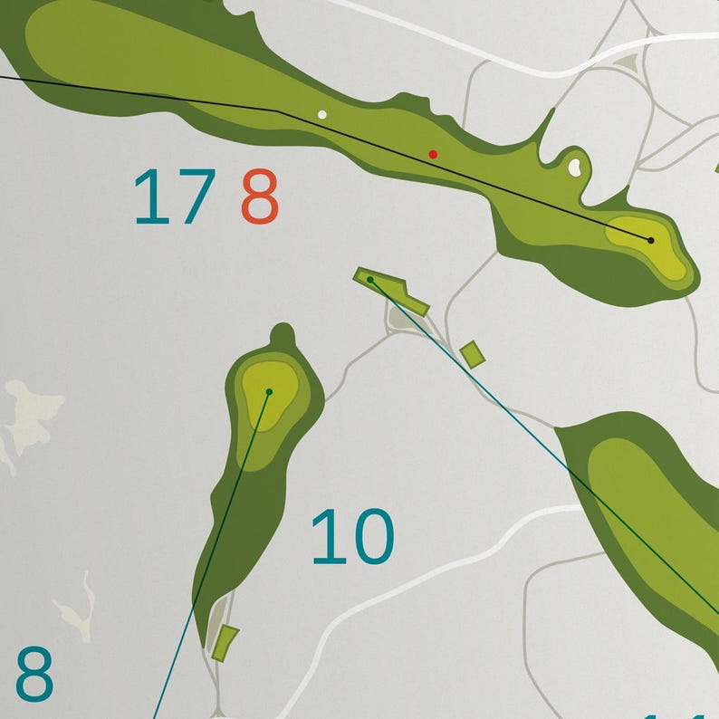 Carne Golf Links - COLOR Course Map Illustration - Etsy