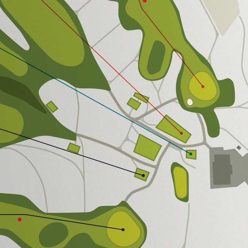 Carne Golf Links - COLOR Course Map Illustration - Etsy