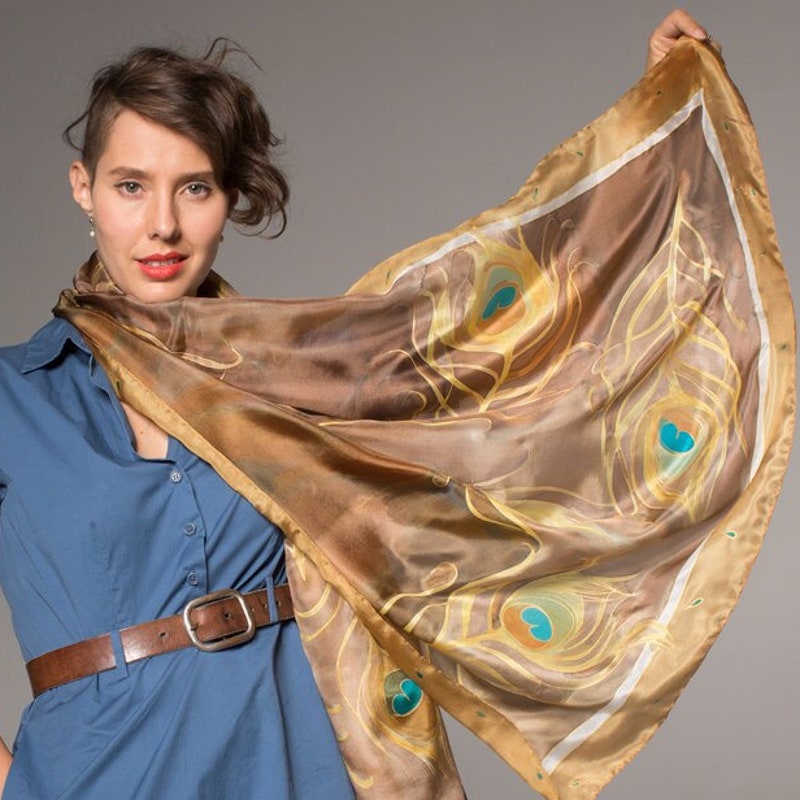 Handmade Silk Scarf - Etsy UK