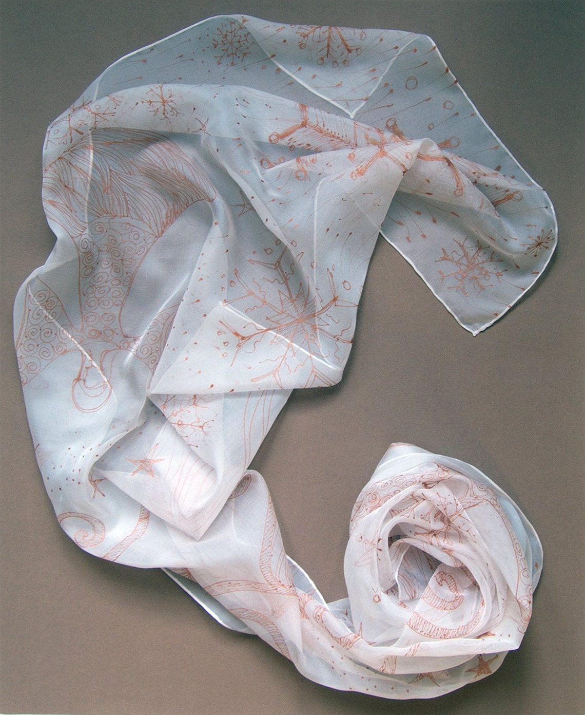 Christmas Angel Silk Scarf Hand Painted Scarf. Christmas - Etsy