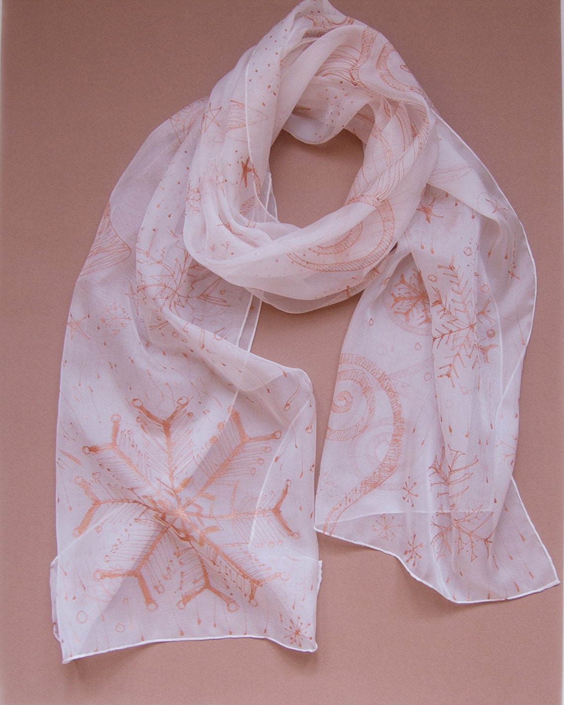 Christmas Angel Silk Scarf Hand Painted Scarf. Christmas | Etsy