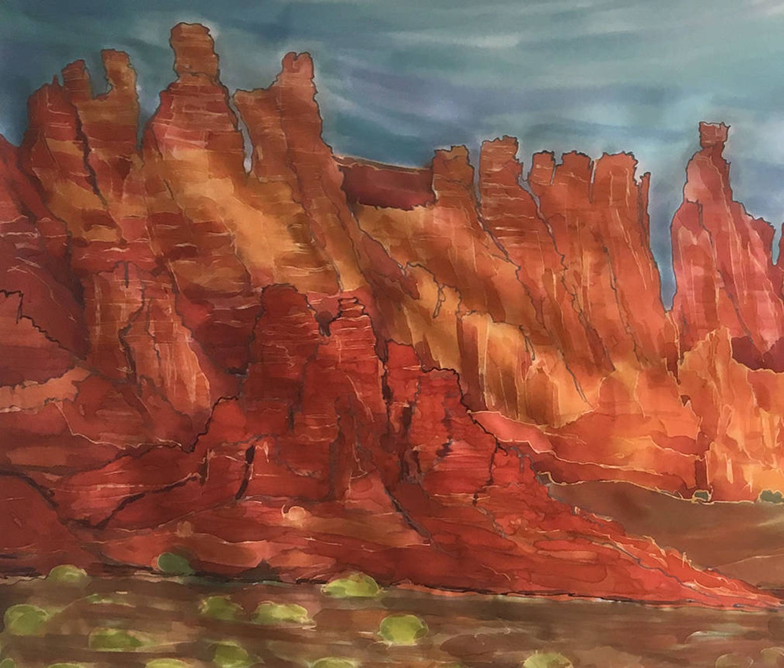 Red Rock Balloons Shawl Sedona Balloons shawl Wedding Shawl | Etsy