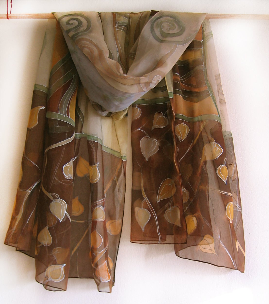 Cherry Printed Chiffon Scarf