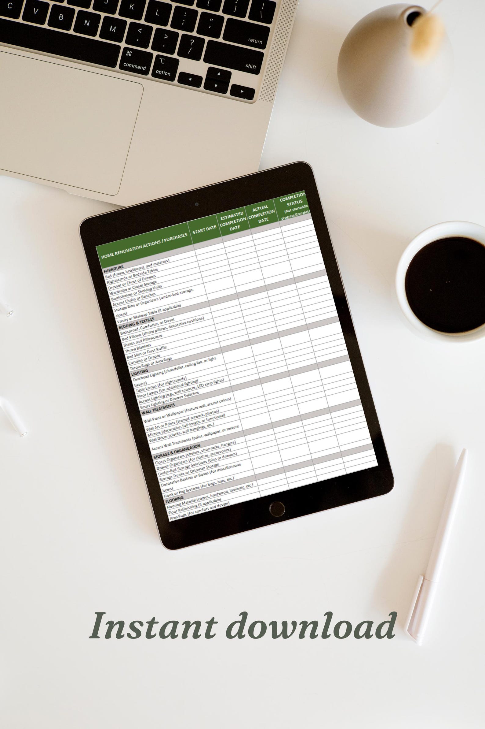 Renovation Budget Planner, Renovation Cost Tracker, Simple Renovation ...