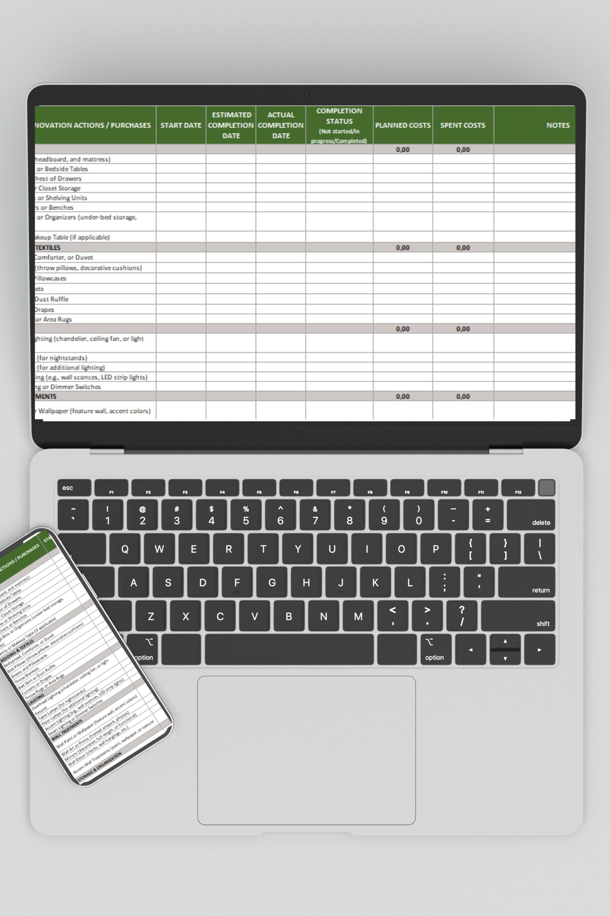 Renovation Budget Planner, Renovation Cost Tracker, Simple Renovation ...